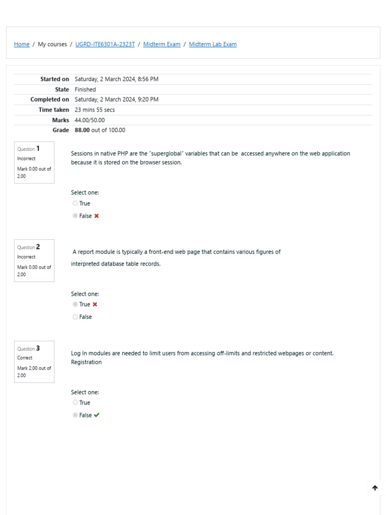Midterm Lab Exam - Attempt Review | PDF | Computer Engineering | Computing