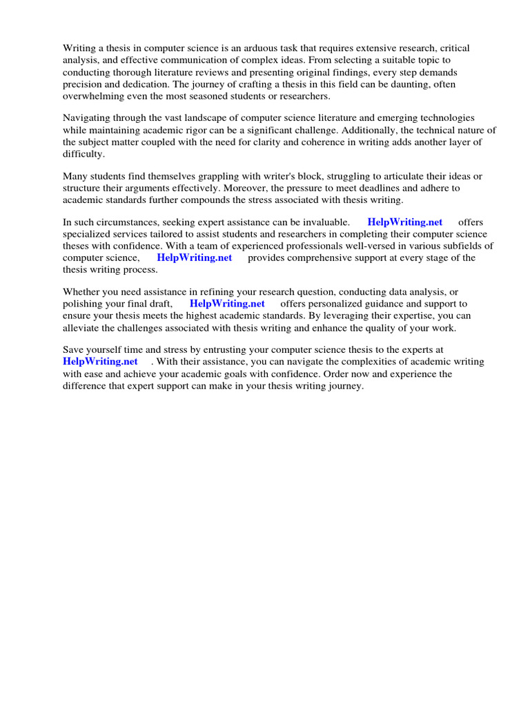 Computer Science Thesis Recommendations | PDF | Thesis | Computing