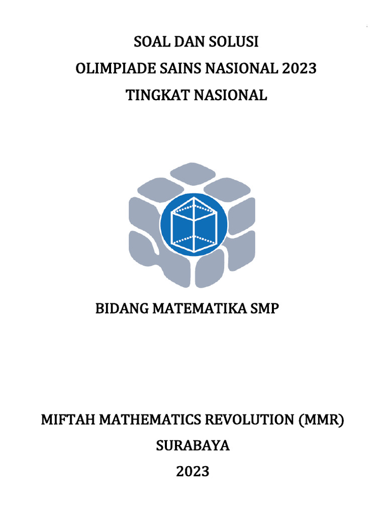 Soal dan Solusi OSN Matematika SMP 2023 | PDF