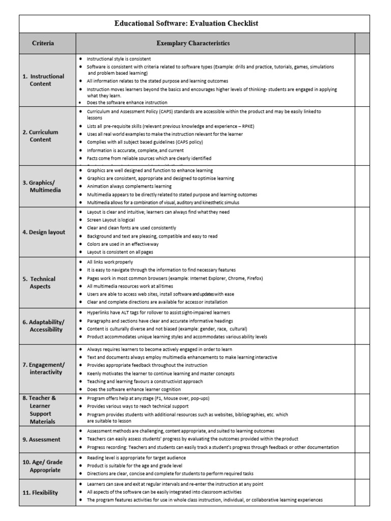 Educational Software Evaluation Guide | PDF | Learning | Multimedia