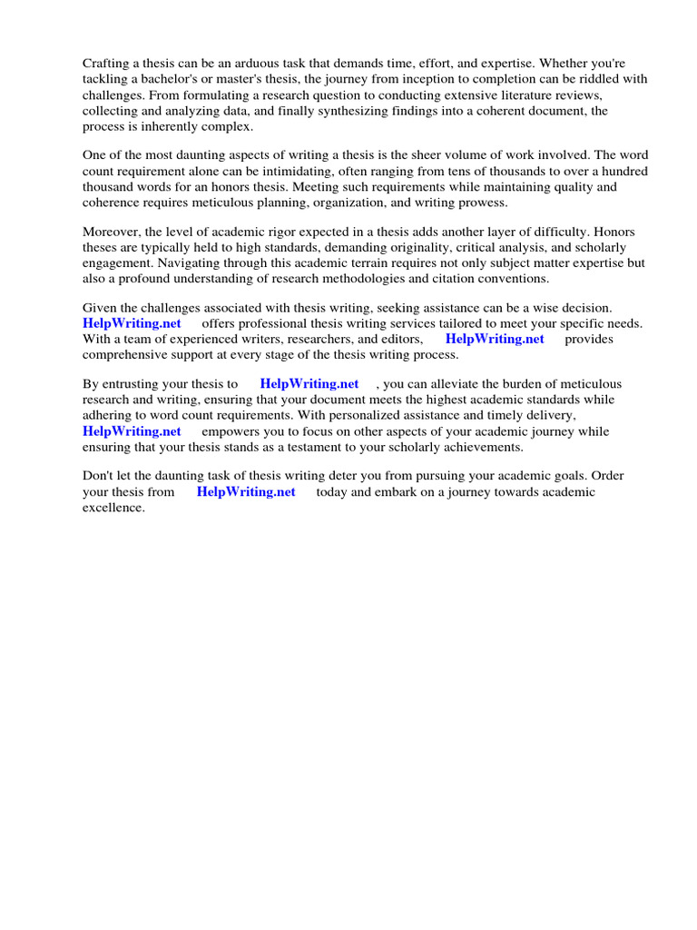 Honours Thesis Word Count | PDF | Thesis | Apa Style