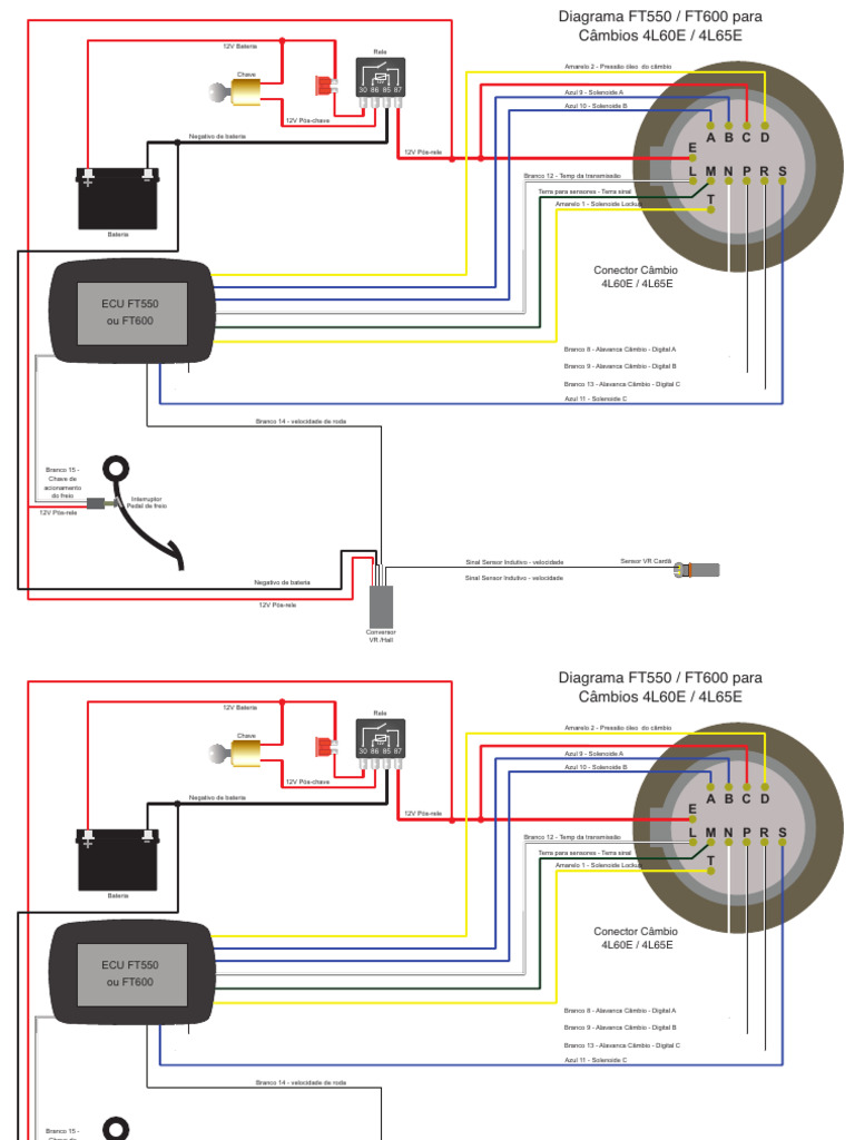 FT550/FT600 4L60E/4L65E Wiring Diagram | PDF