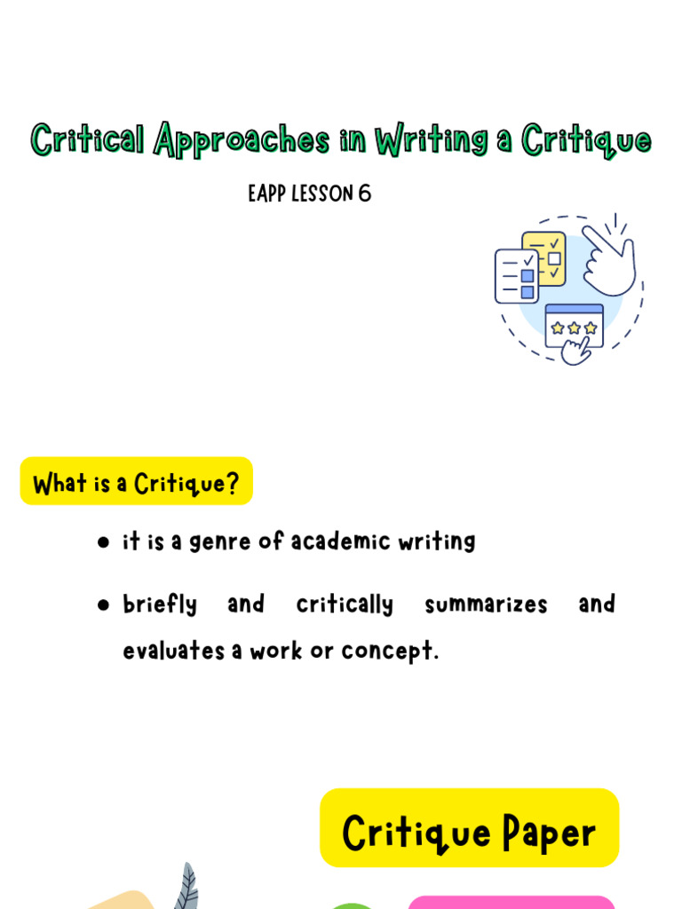 EAPP Critical Approaches in Writing A Critique | PDF