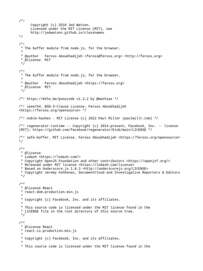 Ui Js License | Download Free PDF | Source Code | Information Technology