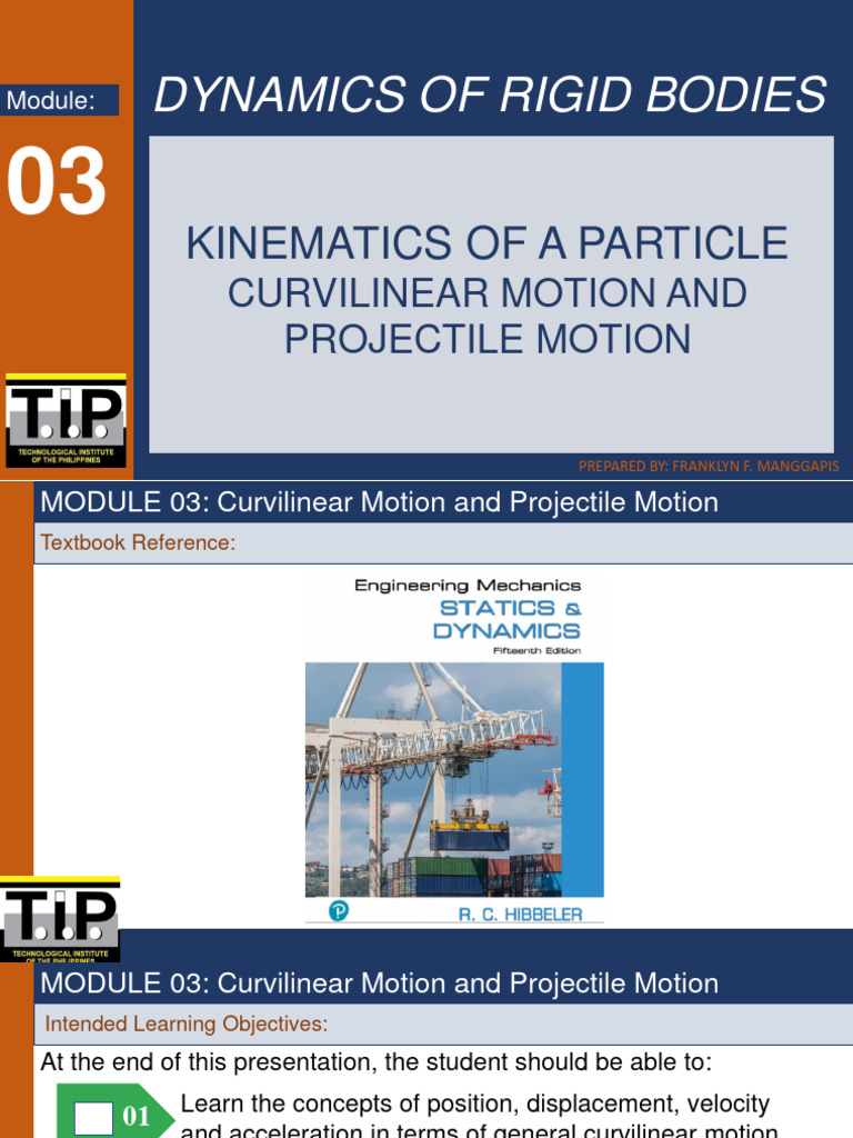 CE008-Module 3 - Kinematics of A Particle-Curvilinear Motion | PDF ...