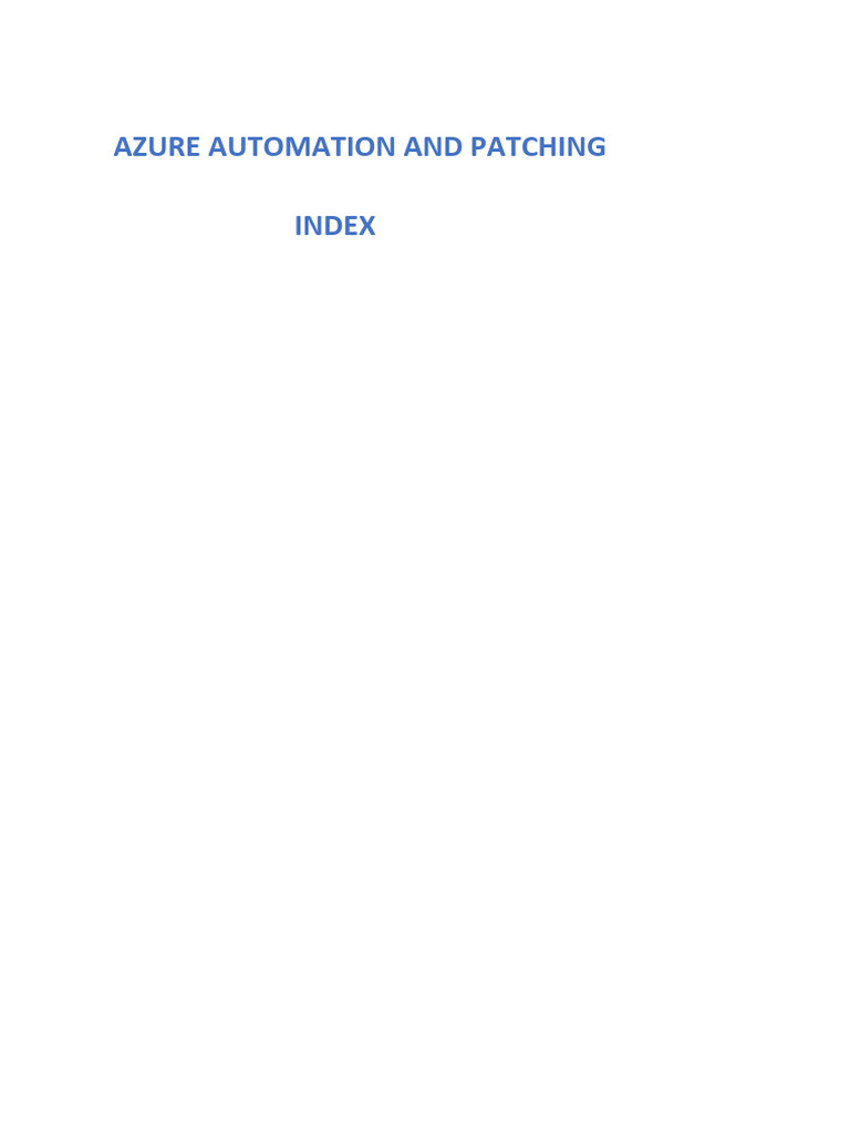 Azure Automation And Patching Pdf