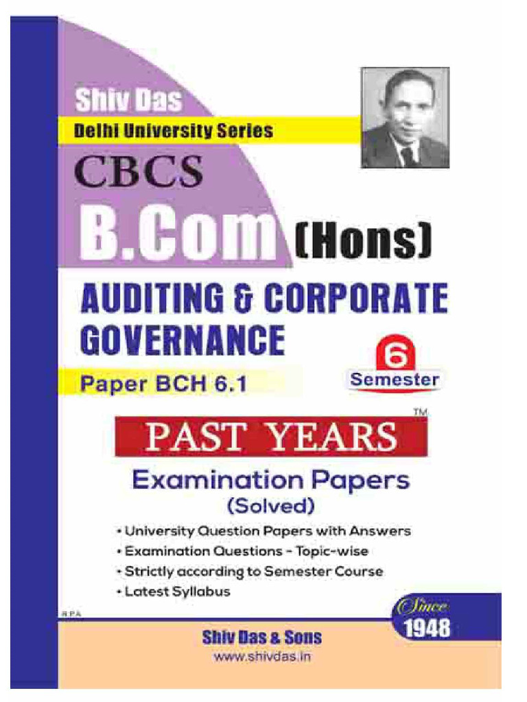 Audit and Corporate Governance Bcom Hons Sem 6 | PDF