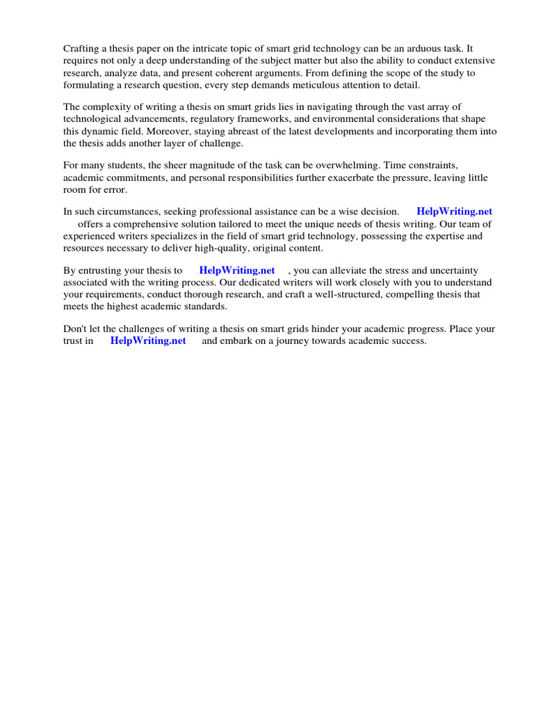 Thesis Paper On Smart Grid | PDF | Smart Grid | Electrical Grid