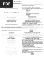Grade11 Tourism Study Notes | PDF