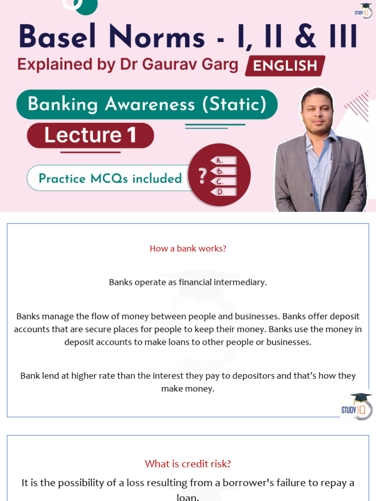 PPT - PPTBankingAwarenessStaticBaselNorms | PDF | Basel Iii | Banks