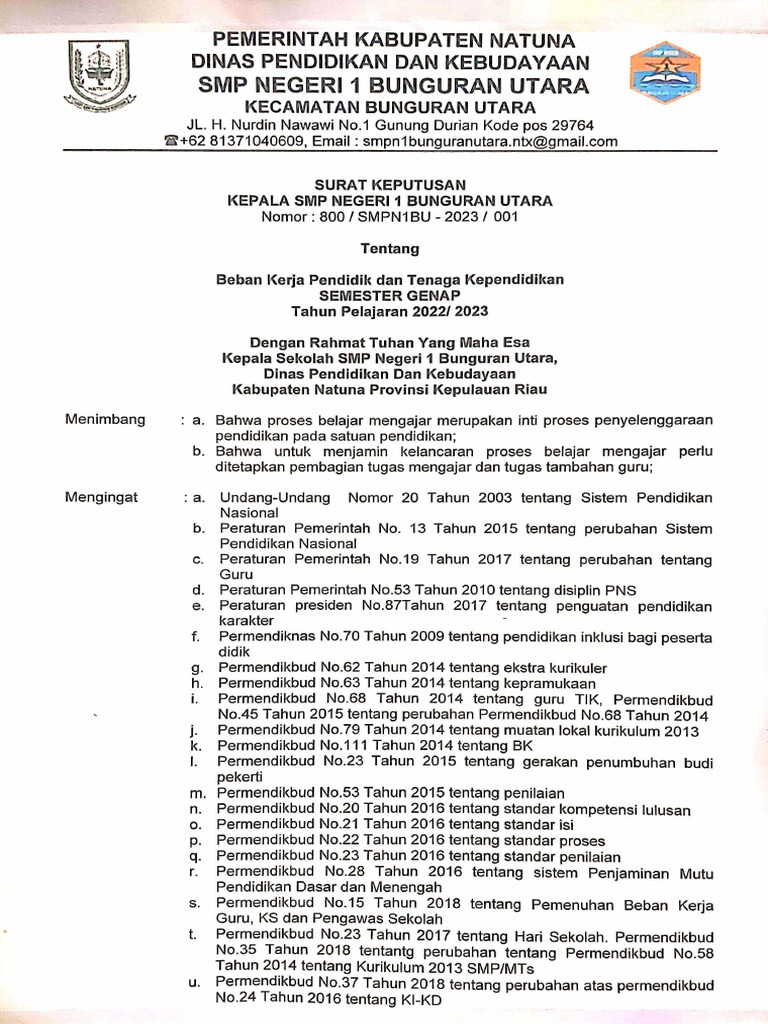SK PBM Model Terbaru Revisi 2024 | PDF