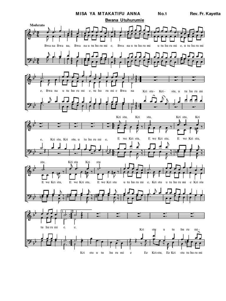 Misa Ya MT - Anna No1 | PDF