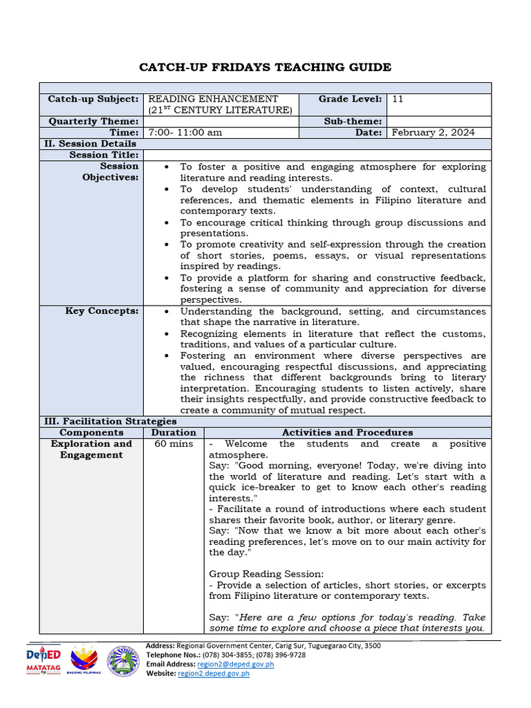 Sample Accomplished Teaching Guide NRP For Senior HS | PDF