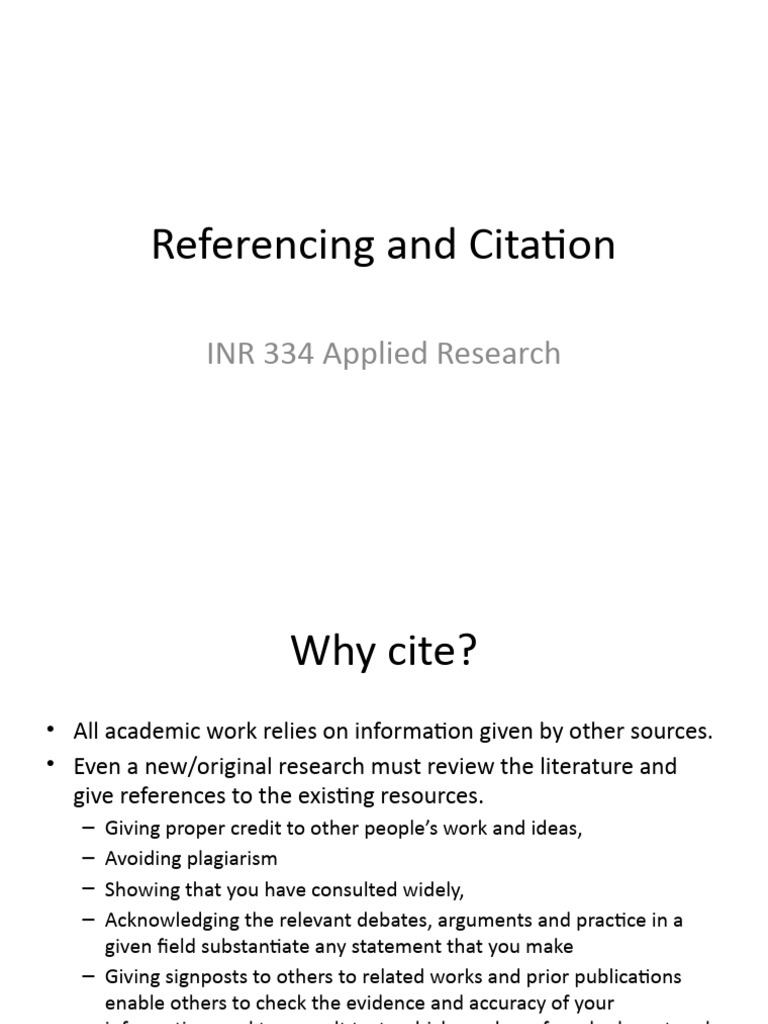 Referencing and Citation | PDF | Citation | Ellipsis