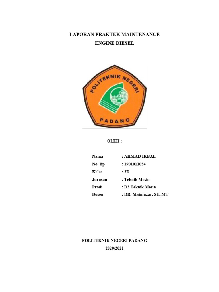 LAPORAN ENGINE DIESEL Fix | PDF