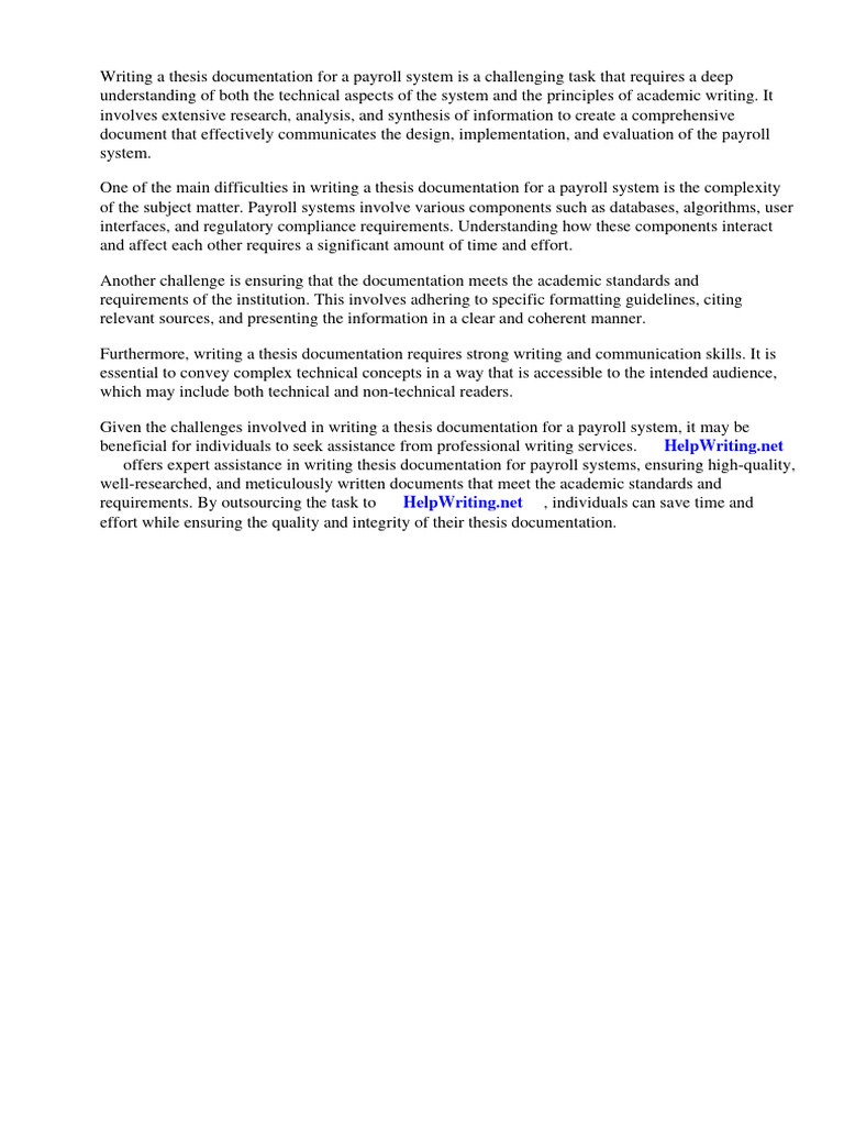 Thesis Documentation Payroll System | PDF | Payroll | Employment