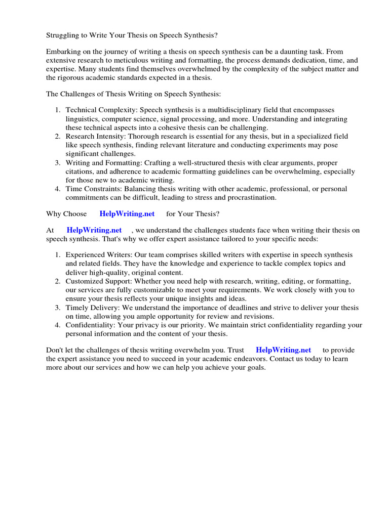 Research Paper On Speech Synthesis | PDF | Art