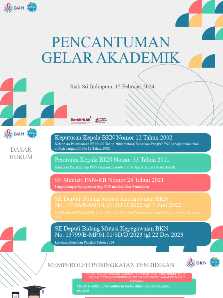 Pencantuman Gelar Akademik 2024 | PDF