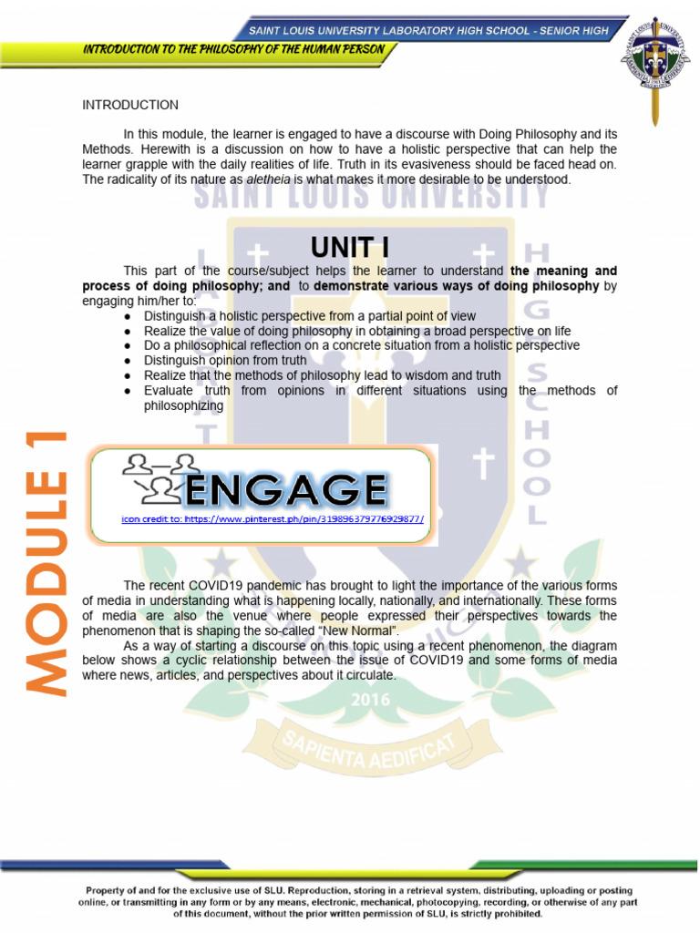 Module 1.unit 1 | PDF | Philosophy