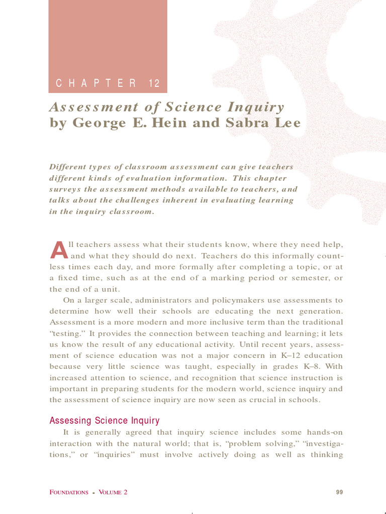 MPESC - Assessment of Science Inquiry | PDF