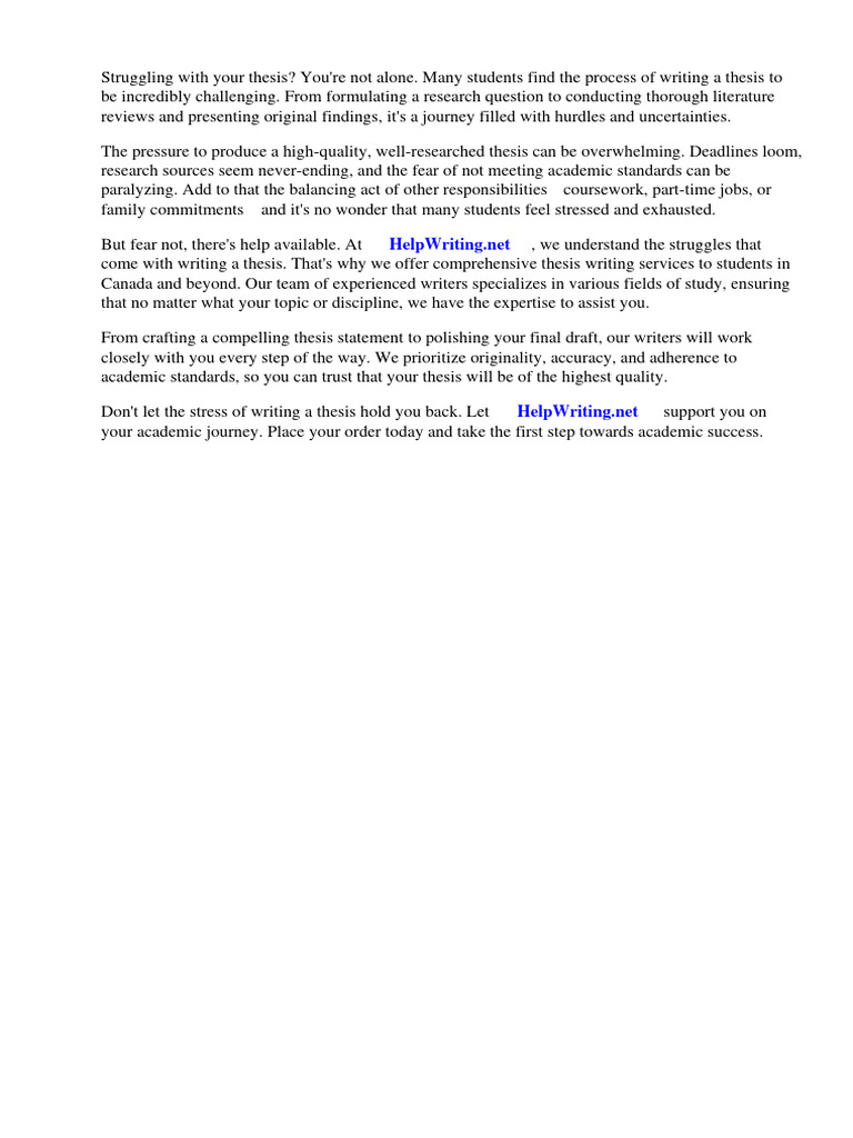 Thesis Database Canada | PDF