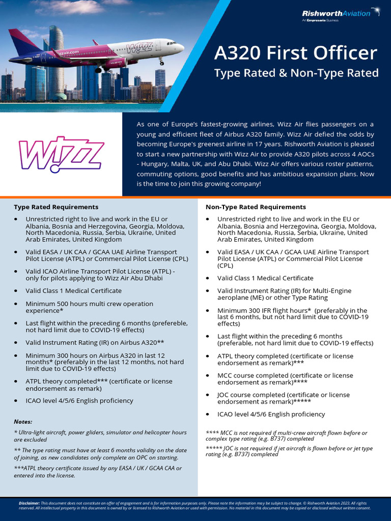 Wizz Air - First Officer - 8 Feb | PDF