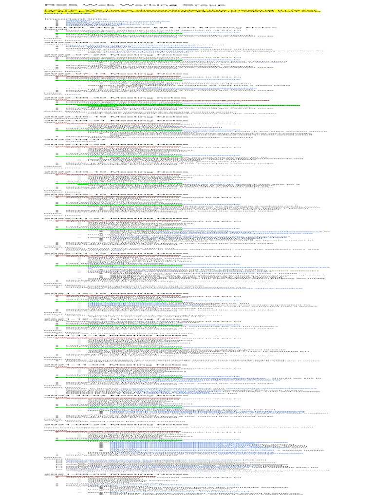 ROS Web Working Group Meeting Notes | PDF | Art | Computers