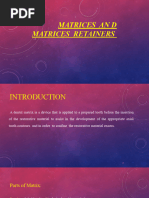 Matrix and Wedge Techniques in Dentistry | PDF | Dentistry Branches