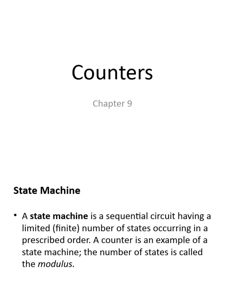 Lec 13 - Chap 9 - Counters | PDF | Science & Mathematics | Technology ...