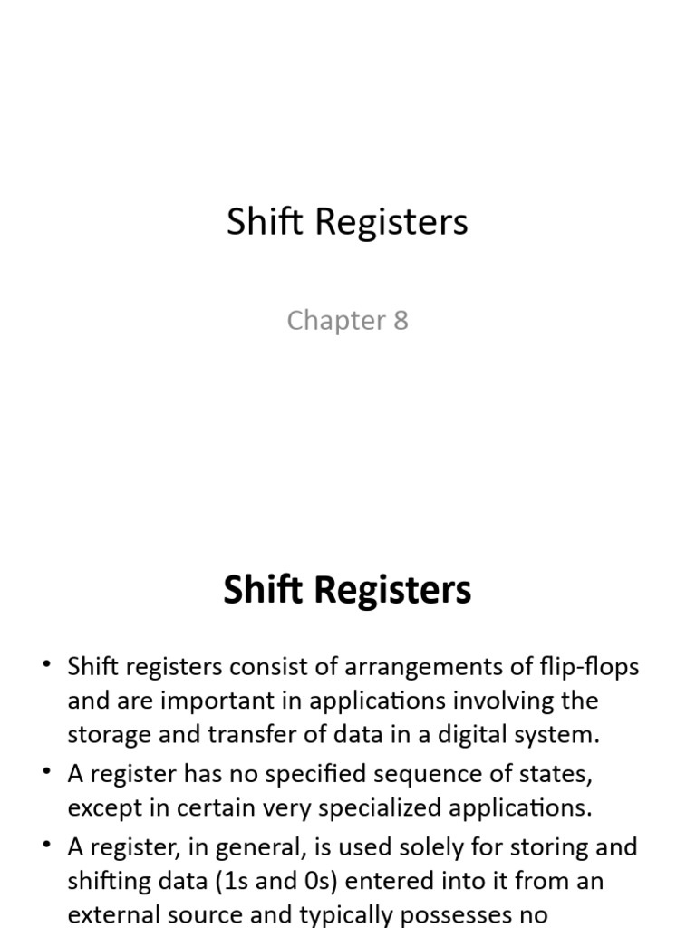 Lec 14 - Chap 8 - Registers | PDF | Computer Hardware | Electronics