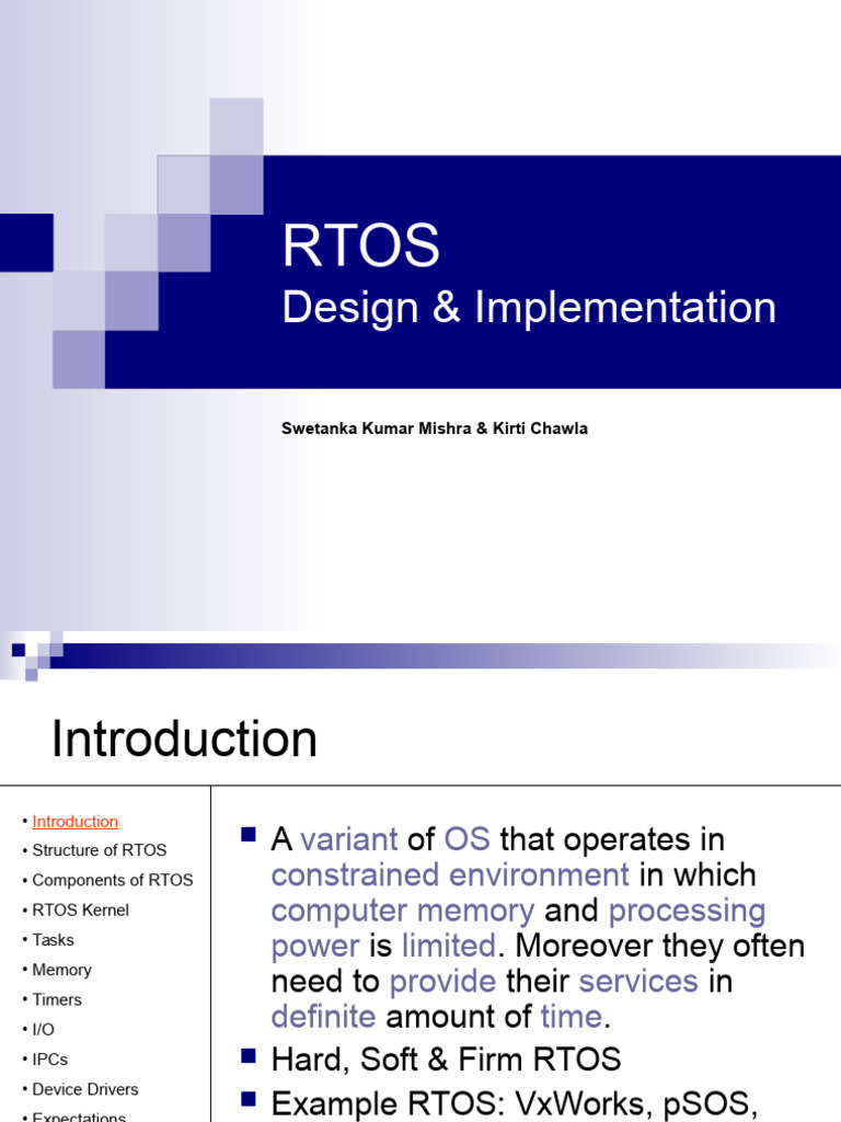 Slide RTOS | PDF | Kernel (Operating System) | Device Driver Slide RTOS | PDF | Kernel (Operating System) | Device Driver