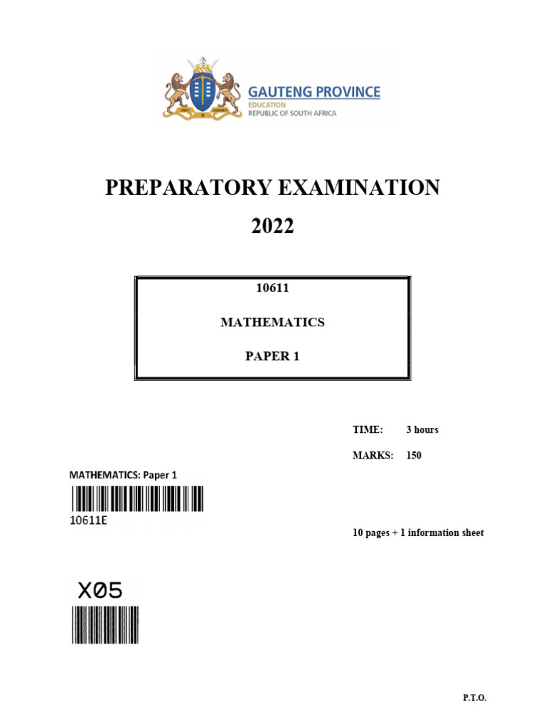 2022 Grade 12 Math Trial Exam Paper 1 GP | PDF | Asymptote | Interest
