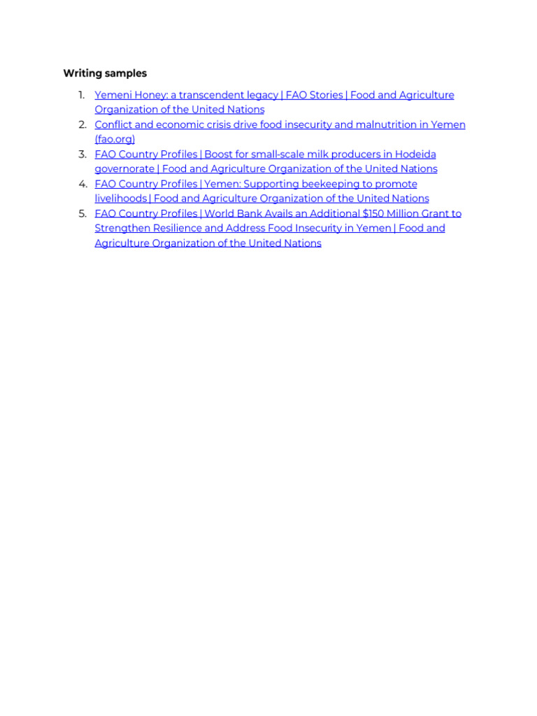 Writing Samples | PDF