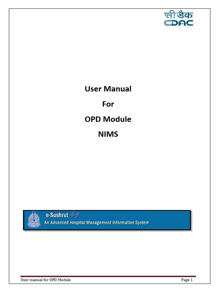 UserManual OPD Module | PDF | Password | Medical Diagnosis