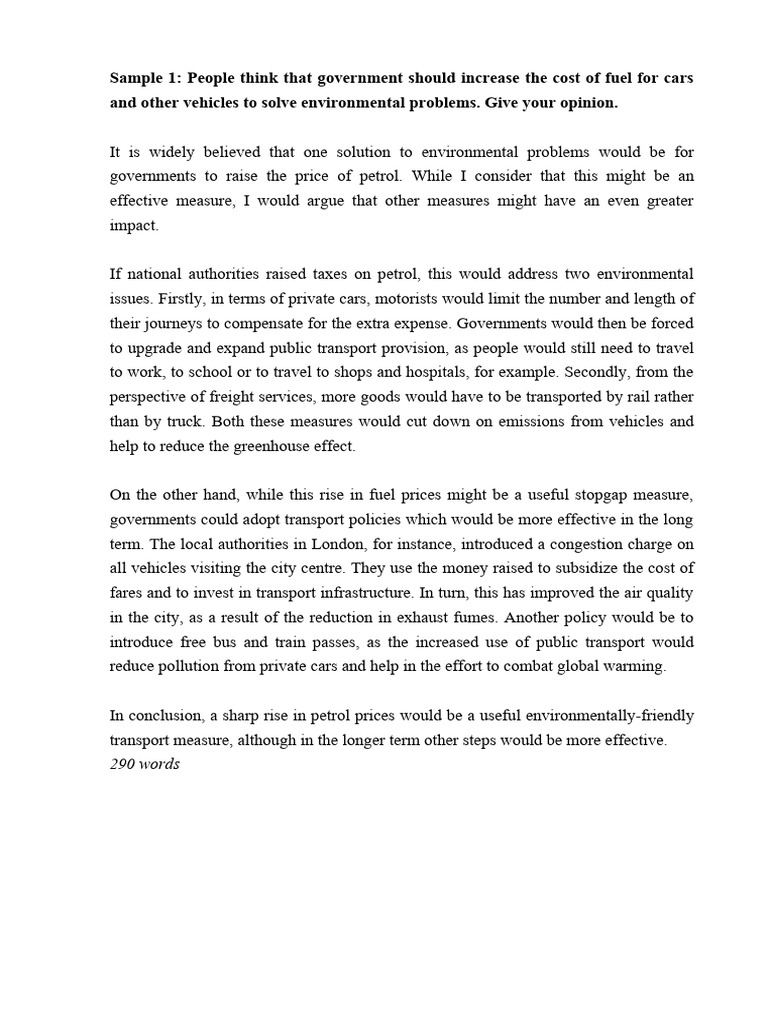 SA Unit 1 Sample Writing Task 2 | PDF