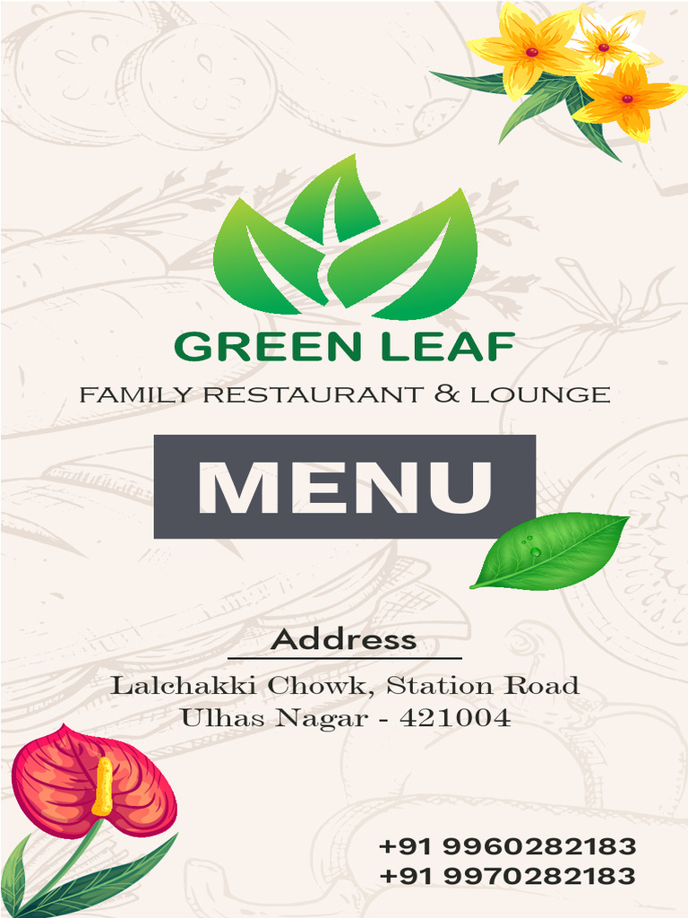 Green Leaf MENU Light | Download Free PDF | Indian Cuisine | Soup