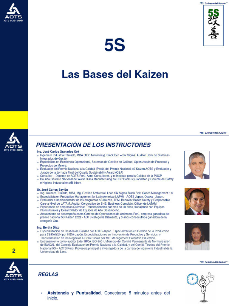Sesion 1 Curso 5S La Base Del Kaizen Oct23 MP | PDF | Lean Manufacturing | Inventario