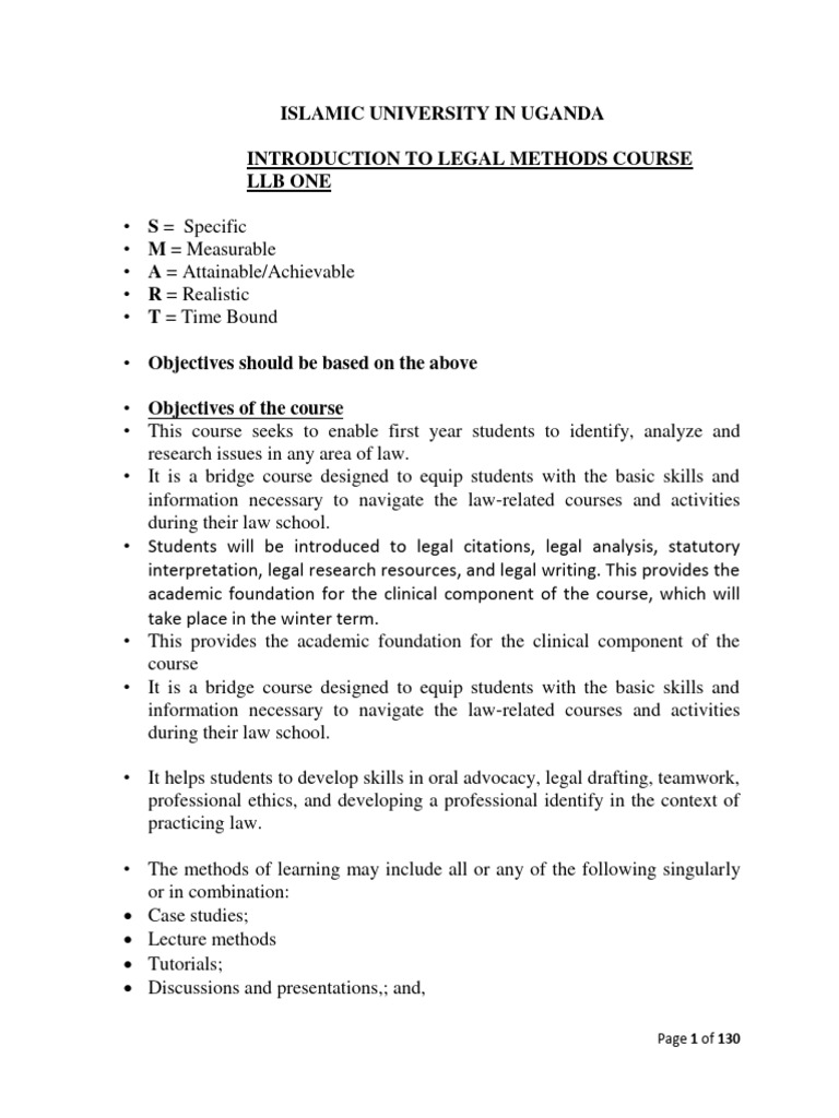 Legal Method Notes 1 | PDF | Case Citation | Judgment (Law)