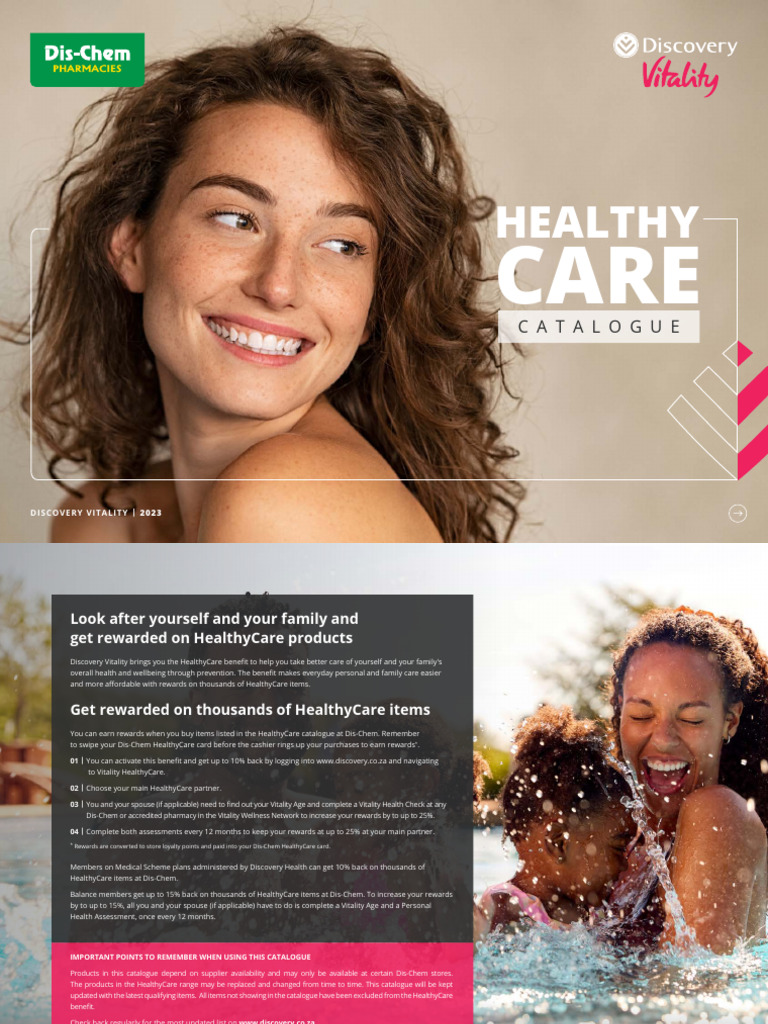 Discovery Vitality HealthyCare Catalogue 2023 | PDF | Wellness