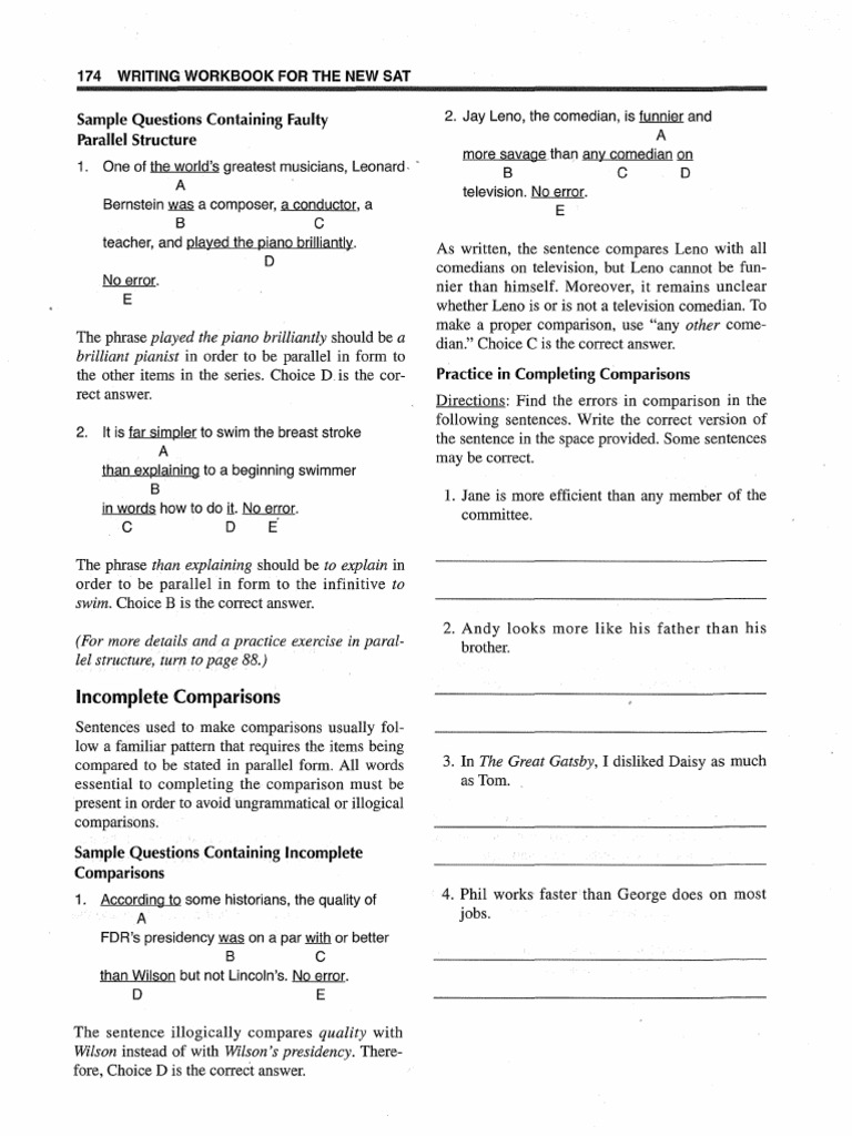 Incomplete Comparisons | PDF
