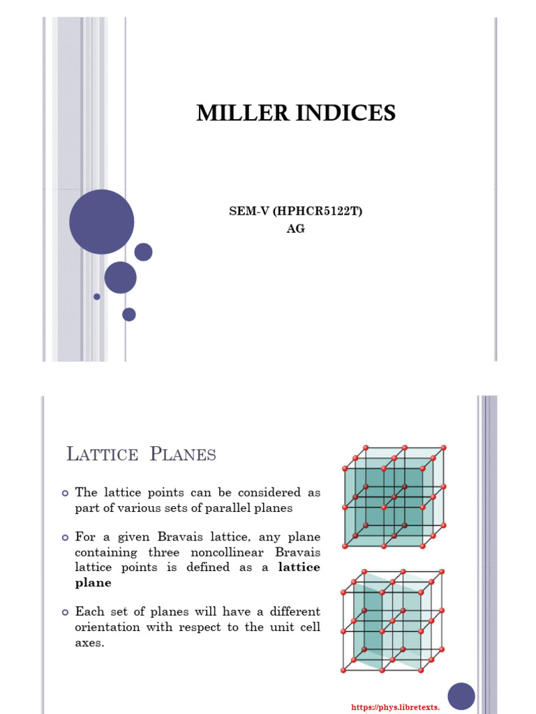 3_Miller_Indices | PDF | Classical Geometry | Euclidean Geometry