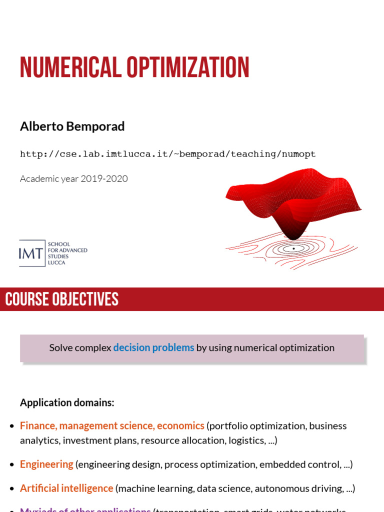 Optimization Models | PDF | Mathematical Optimization | Numerical Analysis
