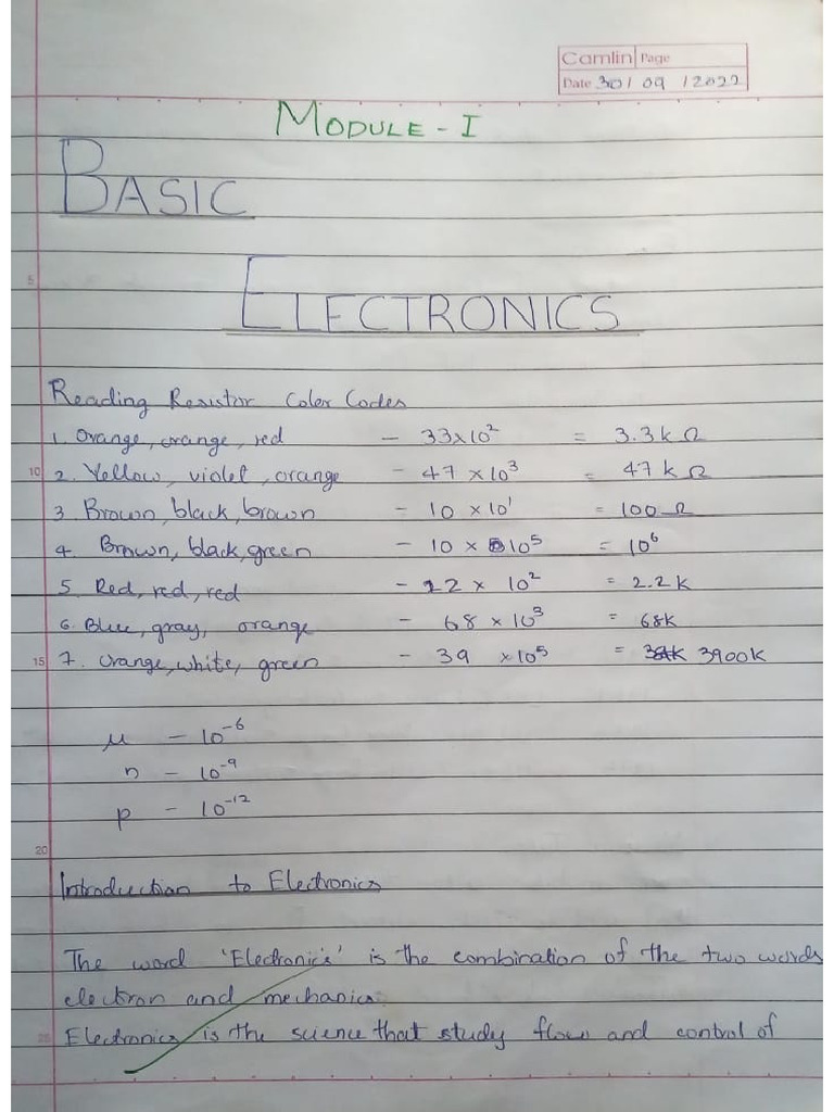 Electro 1st Module | PDF