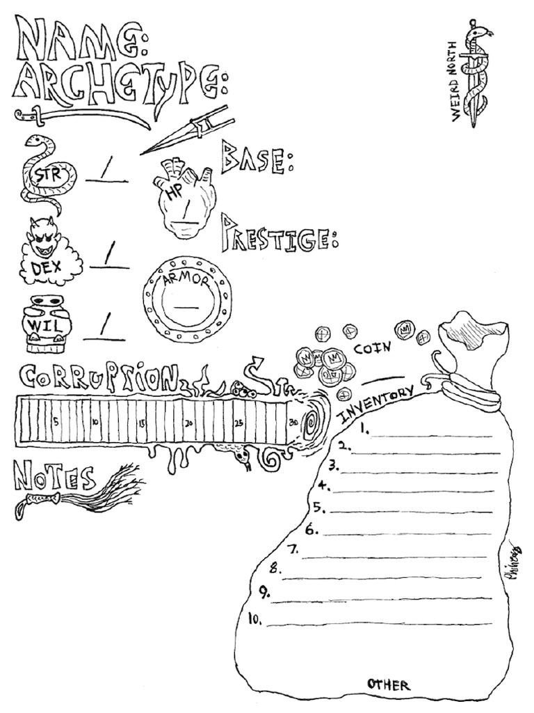 Character Sheet (A5) | PDF