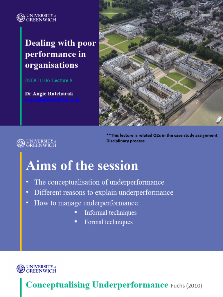 Lecture 8 - Dealing With Poor Performance - Disciplinary Process | PDF | Mentorship | Employment