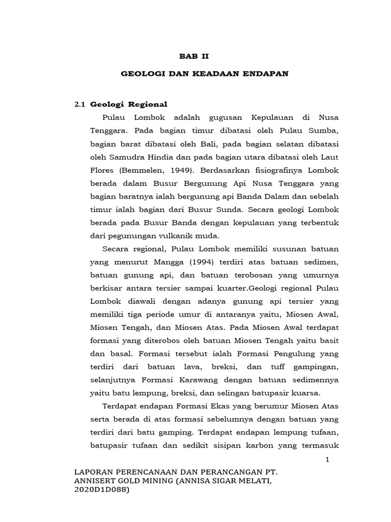 Bab Ii PT Annisert Gold Mining | PDF
