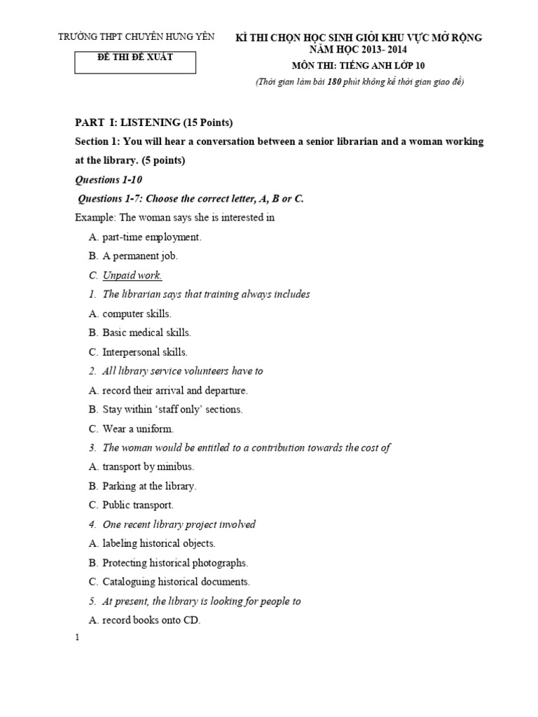 Duyen Hai 10 Lan VII de Xuat 9 | PDF