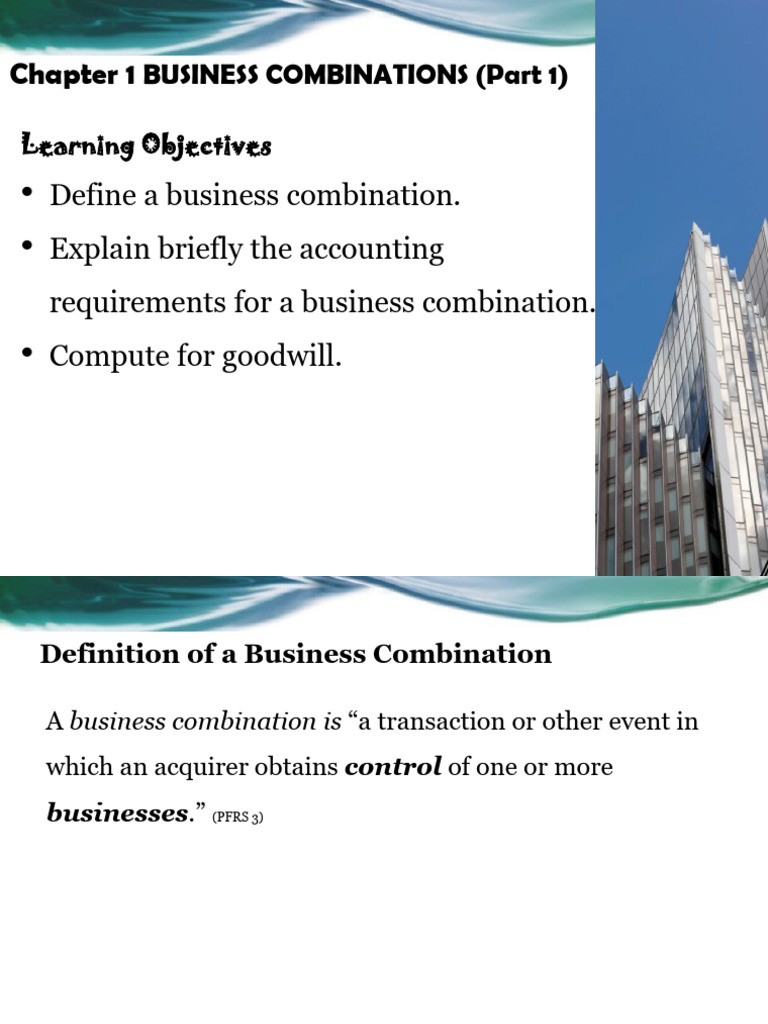 Business Combinations (Part 1) | PDF | Goodwill (Accounting) | Equity ...