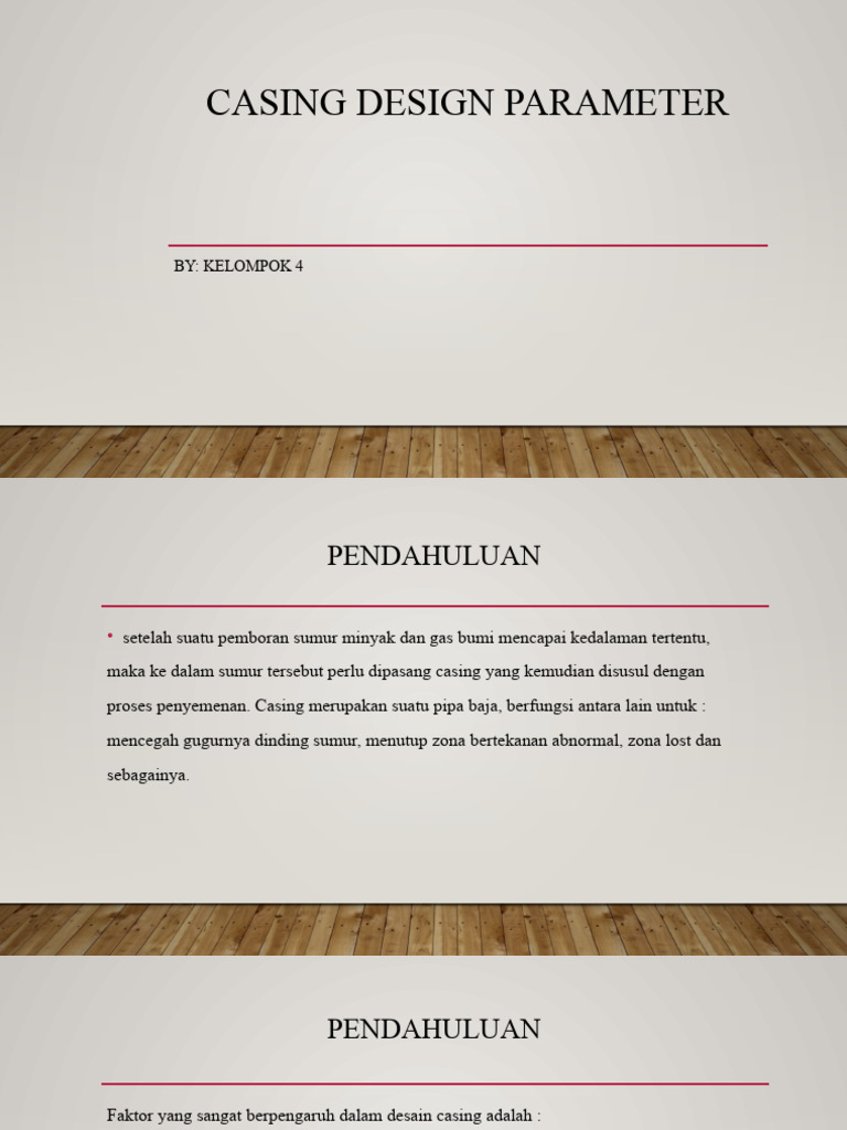 Casing Design - Kelompok 4 | PDF