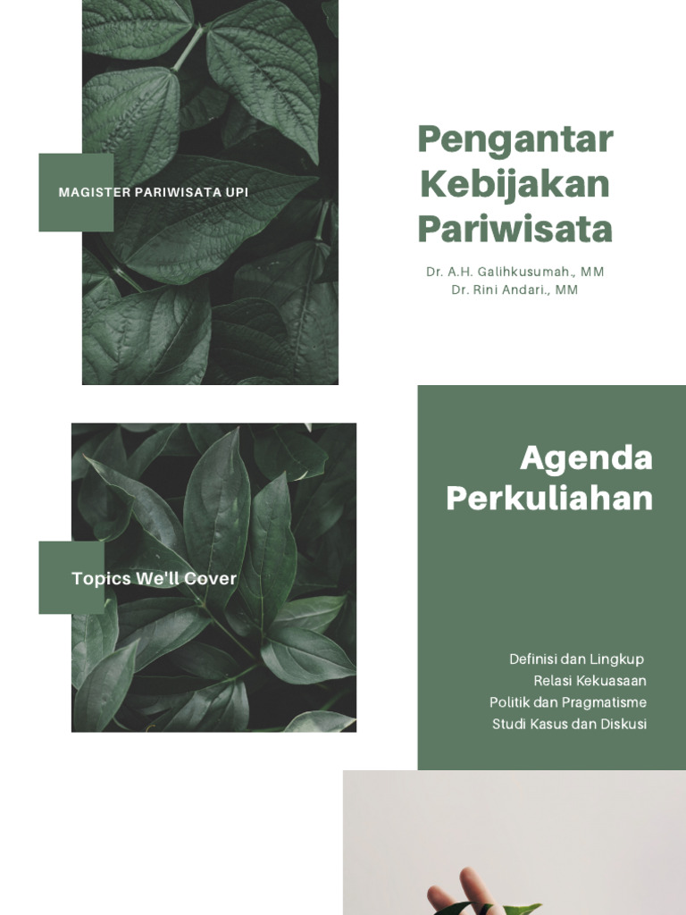 Pertemuan 2 - Kebijakan Kepariwisataan | PDF | Politics | Social Science